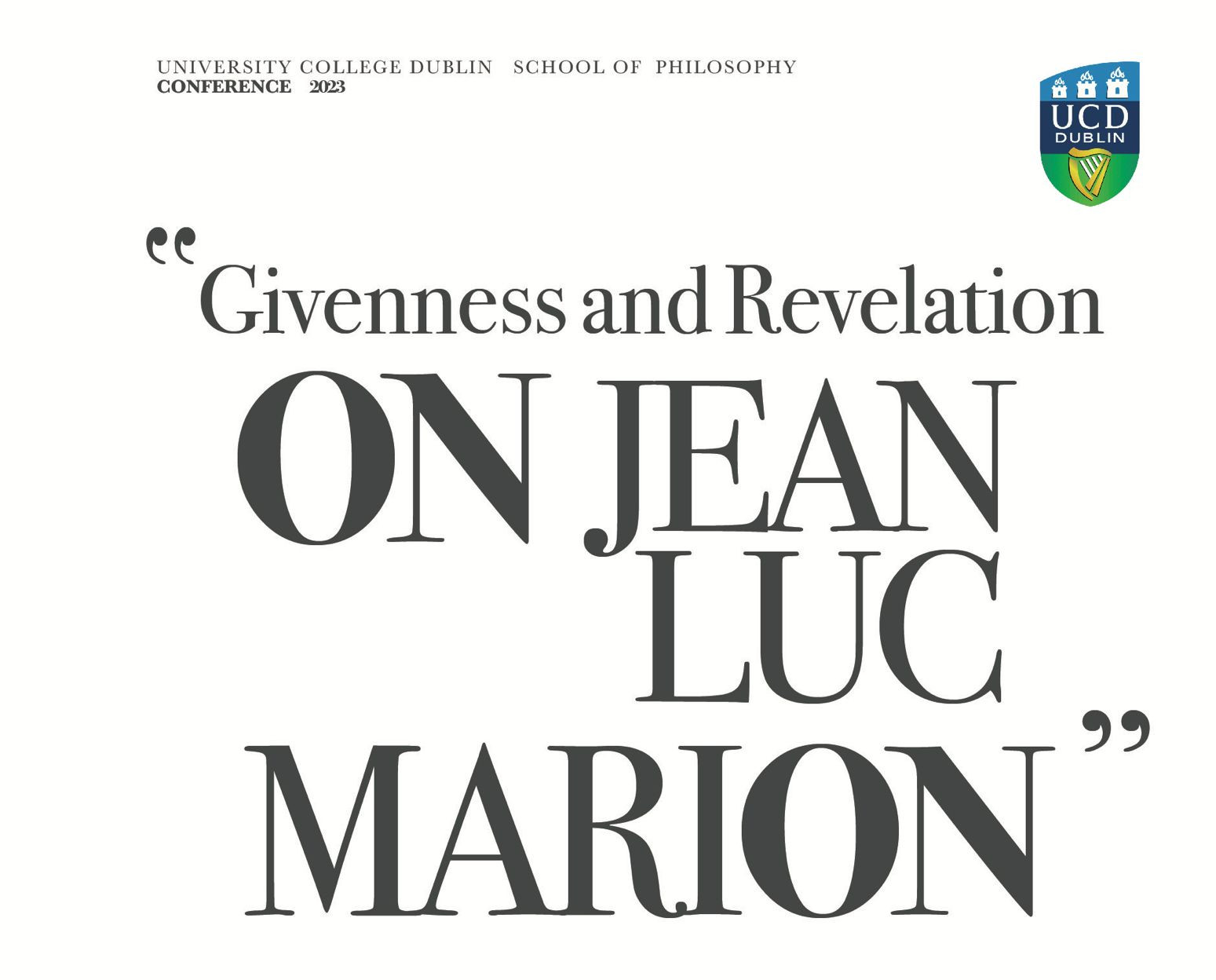 Giveness and Revelation On Jean-Luc Marion